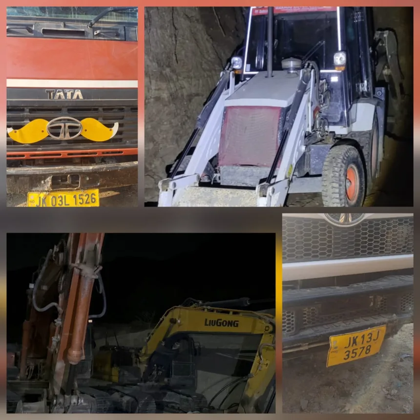 Illegal extraction, transportation of minerals : J&K Police seize 2 L&T ...