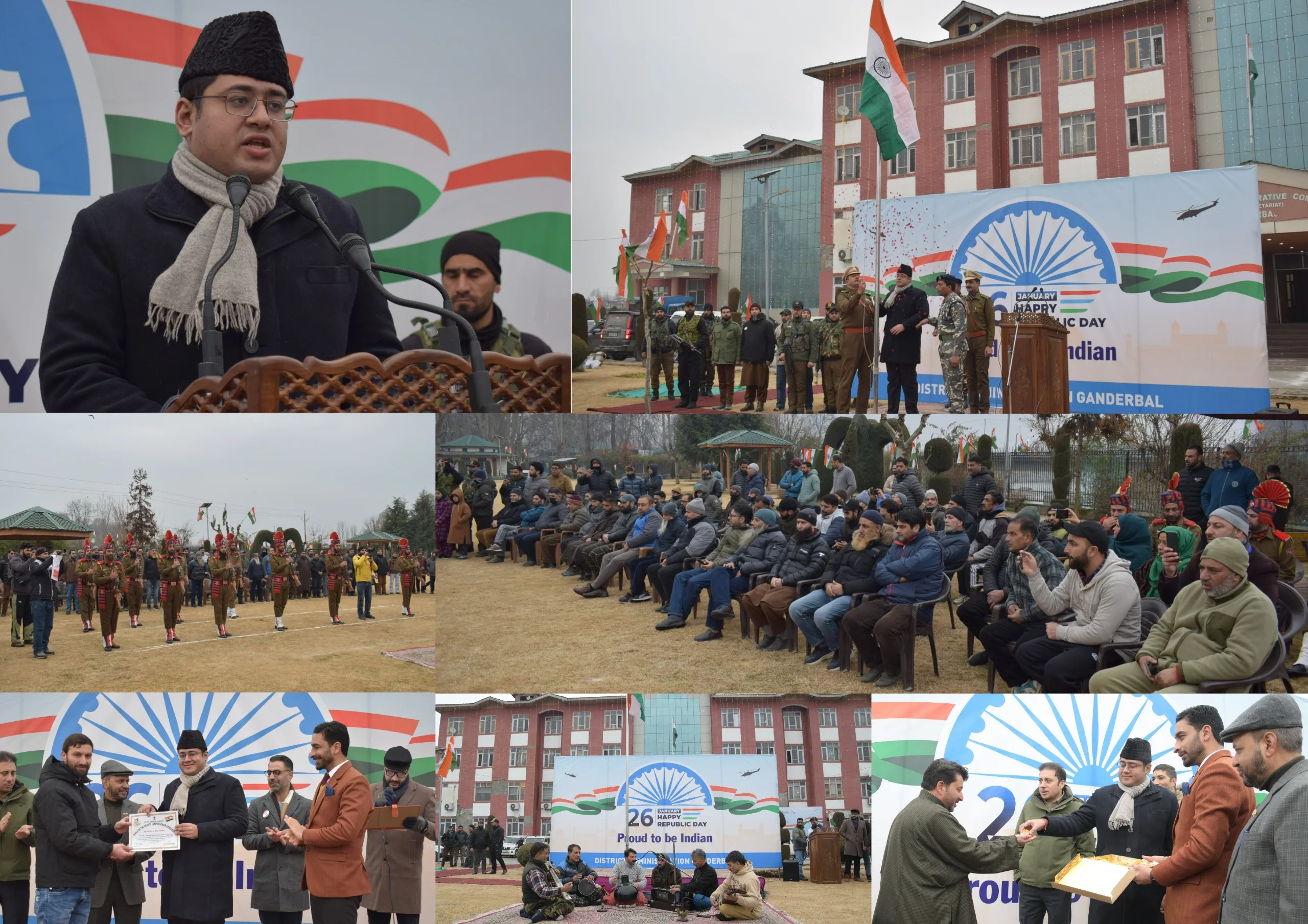 DC Ganderbal unfurls National Flag at Mini Secretariat, Town Hall ...